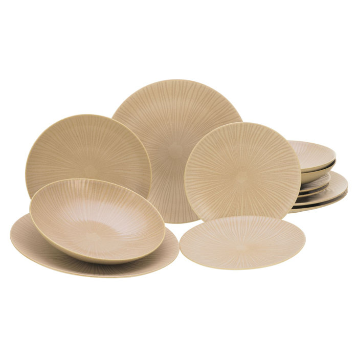 Creatable Vesuvio Sand Dinnerware - Set of 12 | Wayfair.co.uk